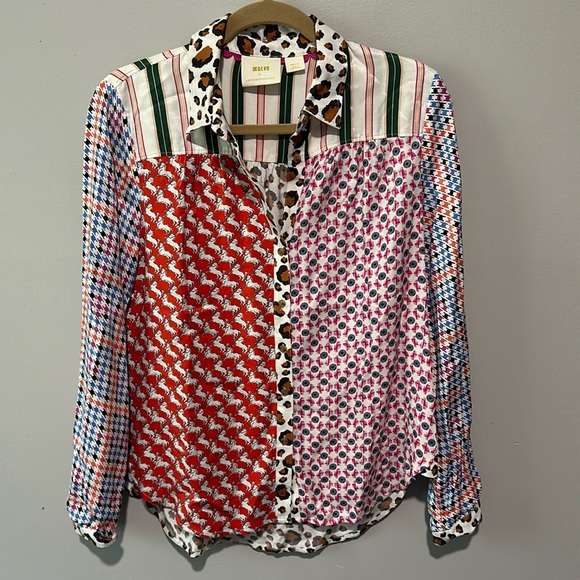 Maeve | Tops | Maeve The Paz Button Down Multiprint Blouse Small | Poshmark